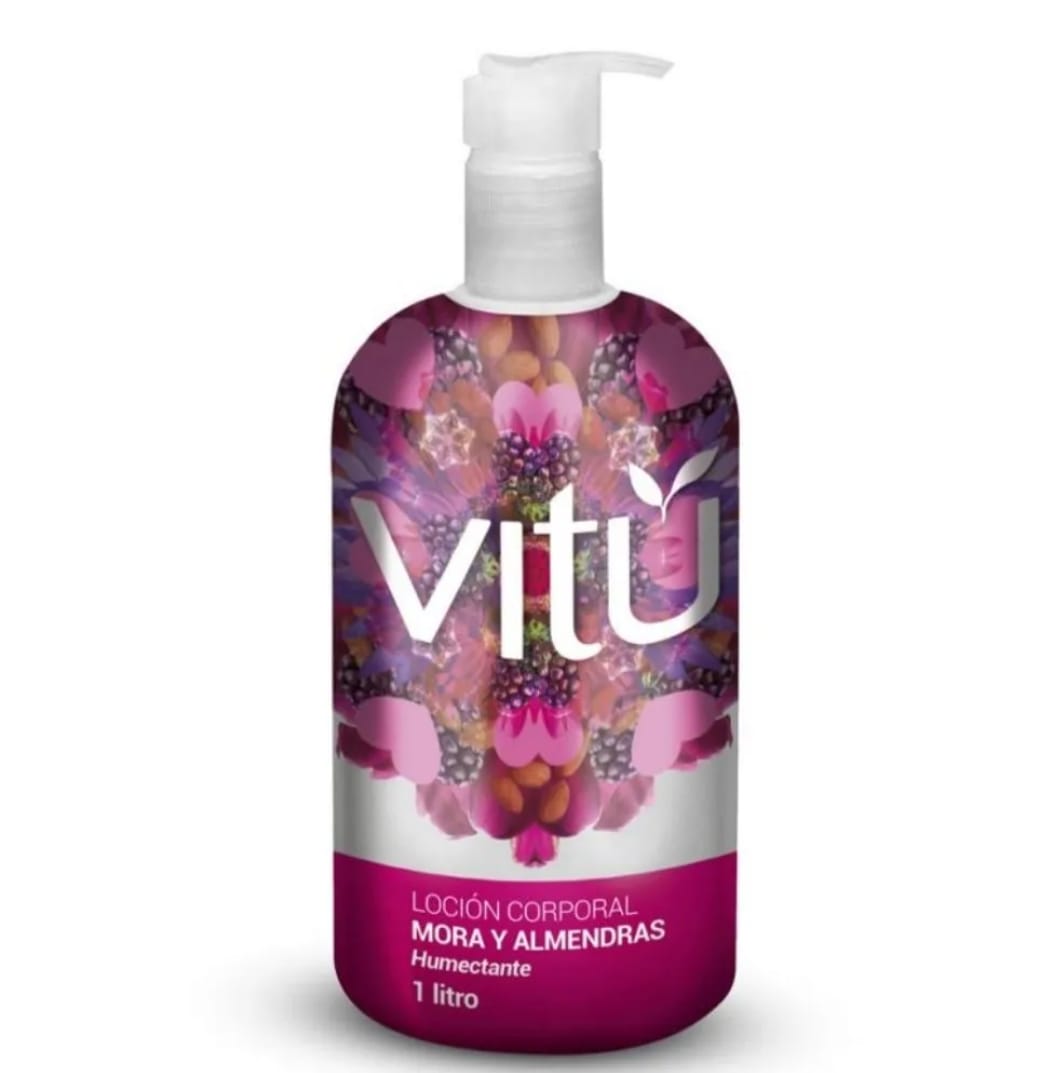 Vitú Crema Corporal Mora y Almendras 1 Litro - Tu Estación de Belleza